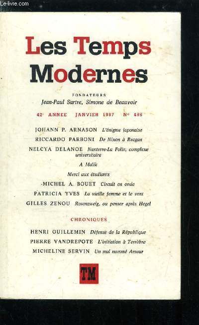 LES TEMPS MODERNES N° 486 - L'énigme japonaise par Johann P. Arnason ...