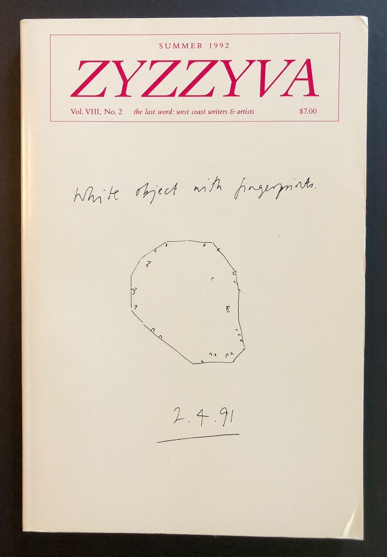 ZYZZYVA 30 (Volume 8, Number 2; Summer 1992) - includes notebook pages ...