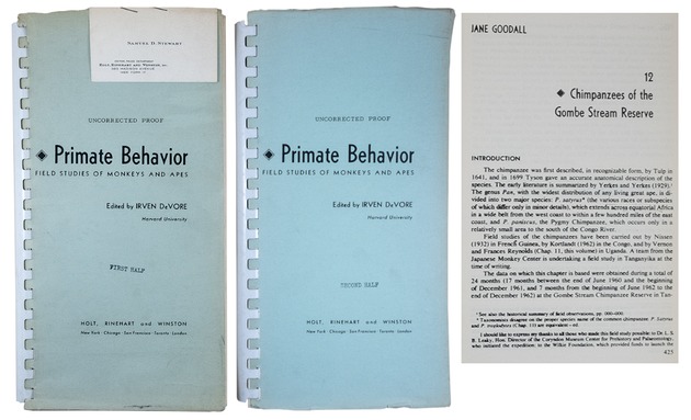 Primate Behavior by (GOODALL, Jane): No Binding (1965) First Edition ...