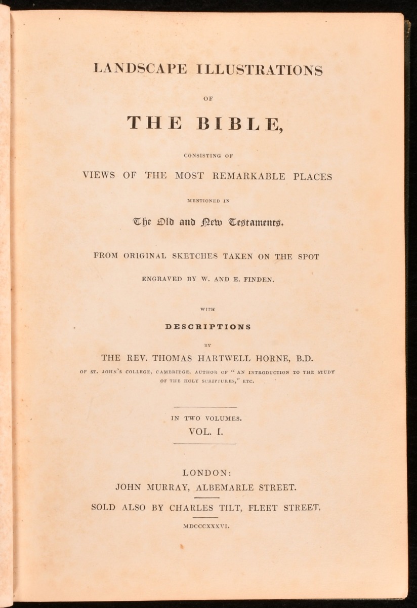 Landscape Illustrations of the Bible by Rev. Thomas Hartwell Horne ...
