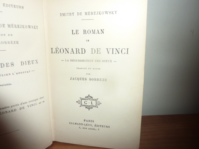 Le Roman de Léonard de Vinci. La Résurrection des Dieux. by MEREJKOWSKY ...