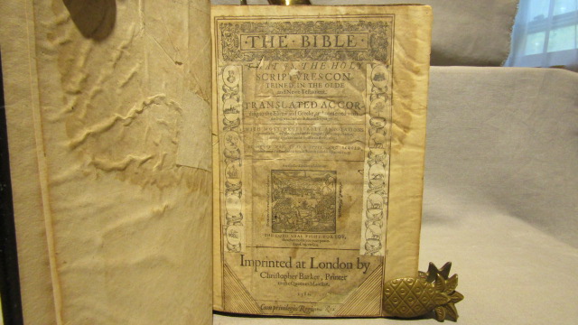 The Bible. The Old Testament. London Christopher Barker, 1582, crown ...