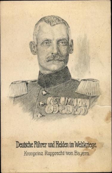 Ansichtskarte / Postkarte Kronprinz Rupprecht von Bayern, Portrait ...