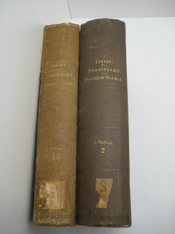Das Staatsrecht des Deutschen Reiches. 2. umgearb. A. 2 Bde. by ...