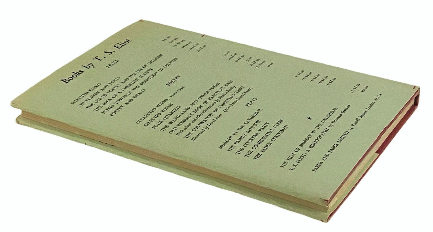 The Elder Statesman: A Play by Eliot, T. S. [Thomas Stearns]: Fine ...