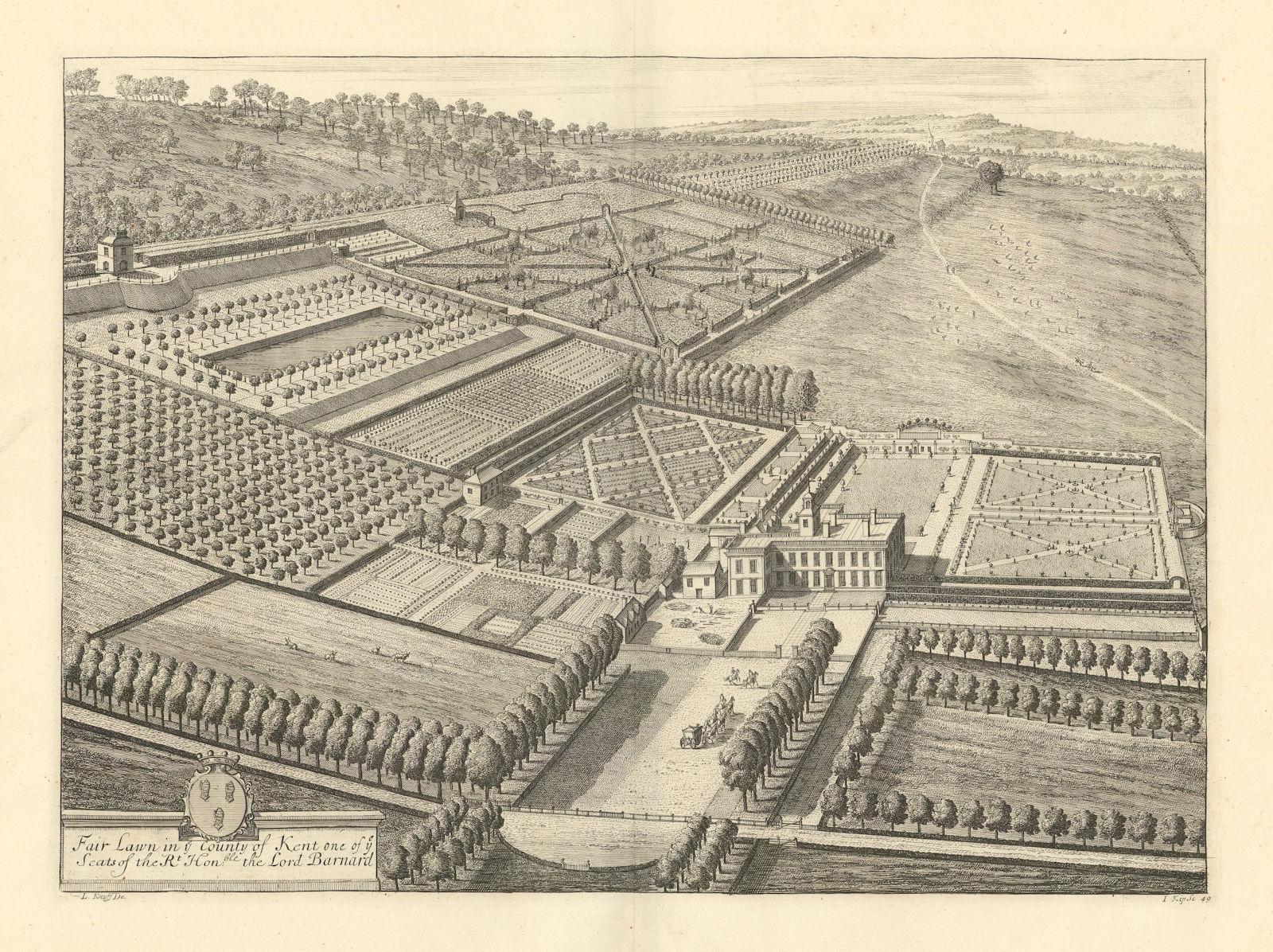 [Fairlawne House, Shipbourne] Fair Lawn in ye County of Kent one of ye ...