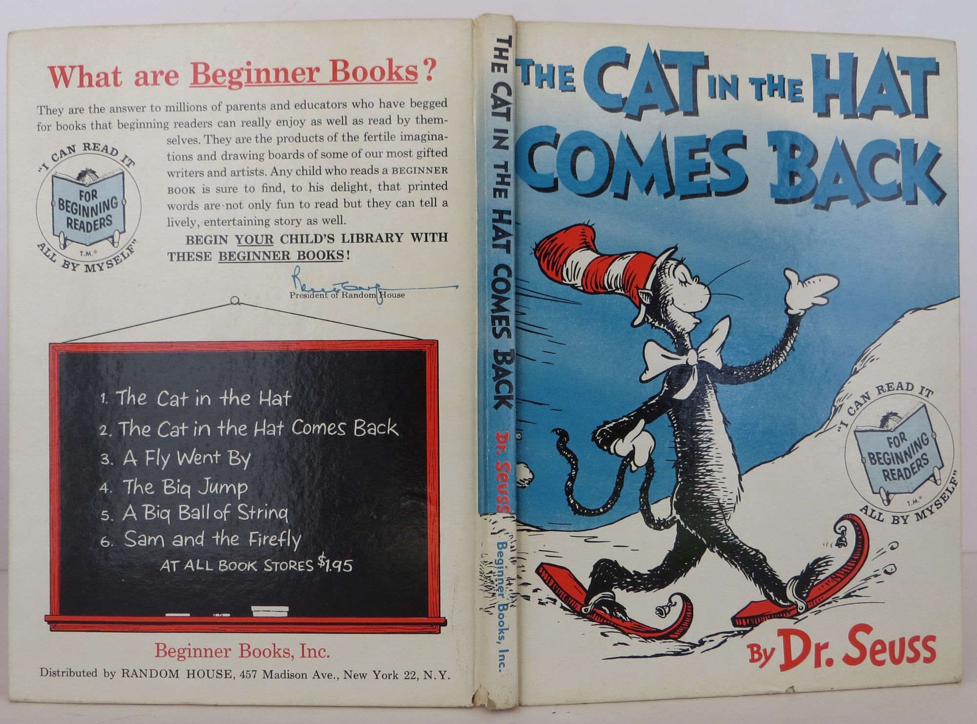 The Cat in the Hat Comes Back by Seuss, Dr: very good hardcover (1958 ...