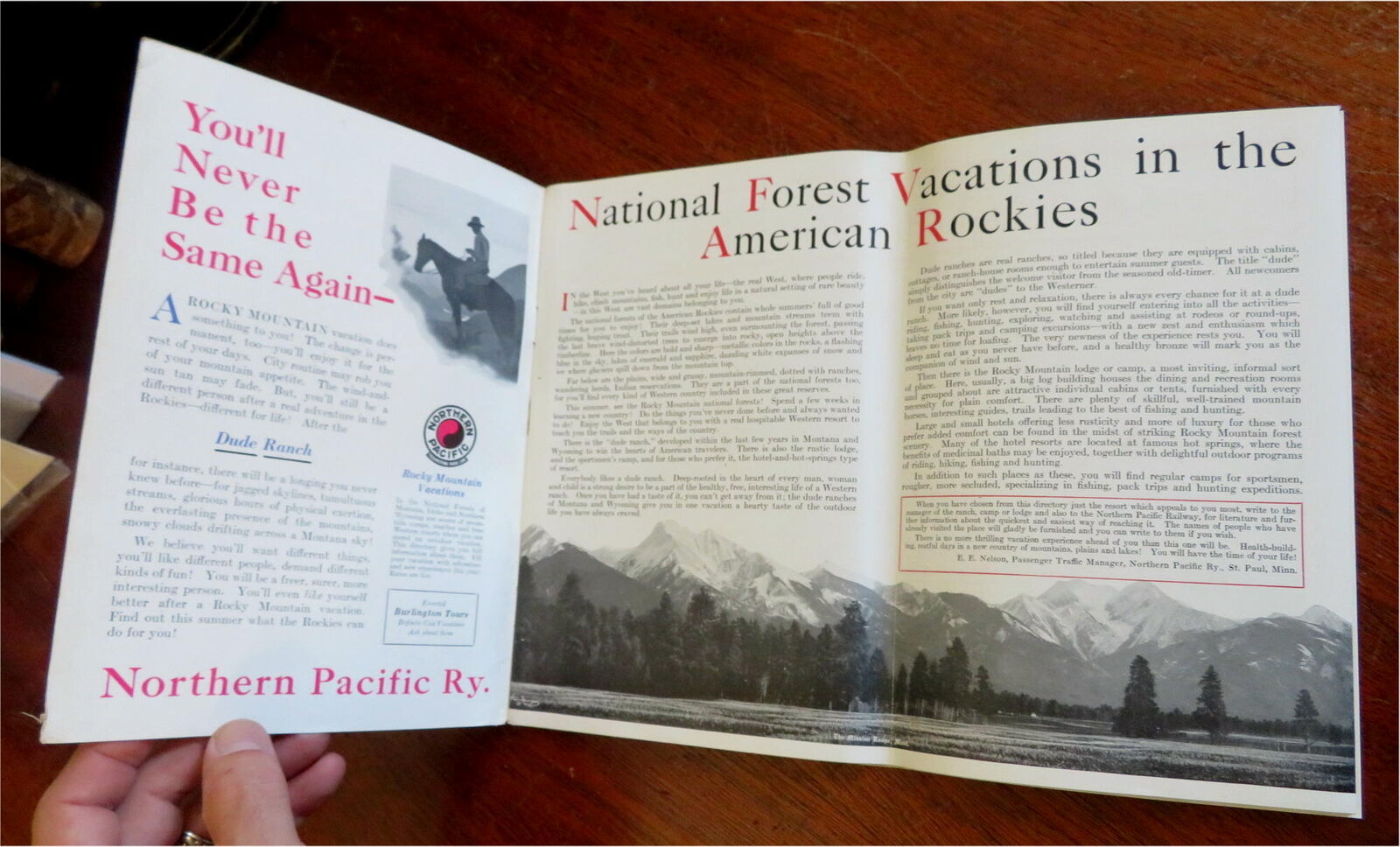 National Forest Dude Ranch Vacations Yellowstone Bitterroot Mts. 1930s ...