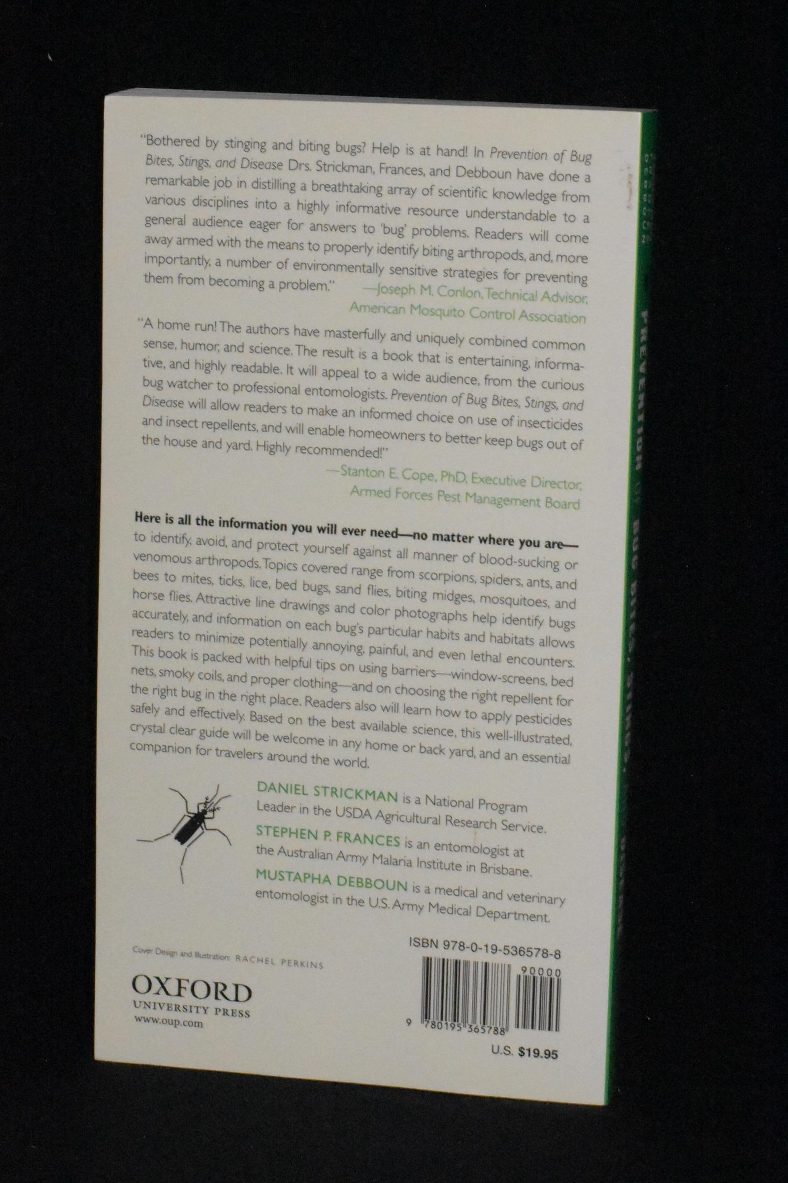 Prevention of Bug Bites, Stings, and Disease by Daniel Strickman ...