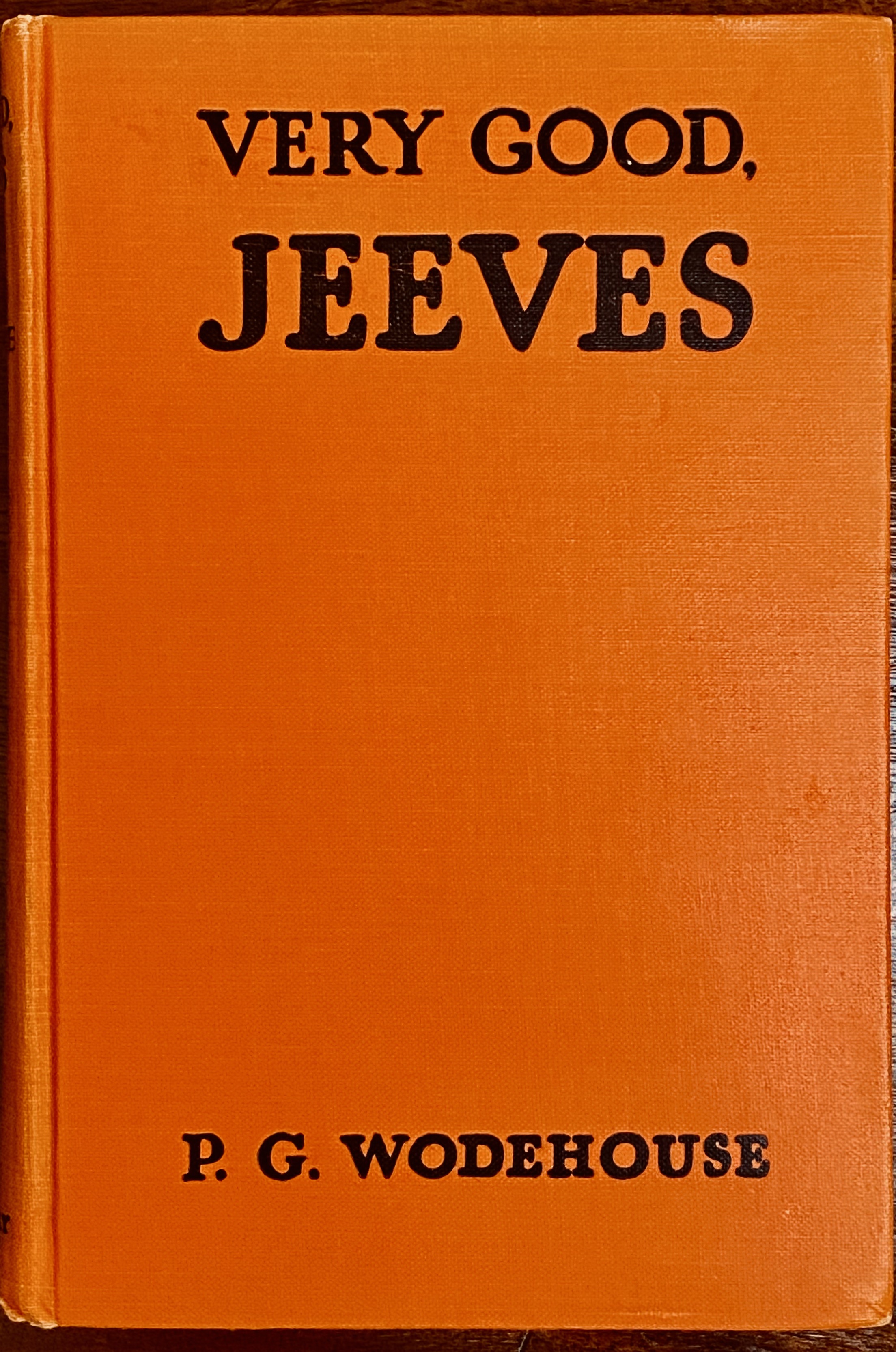 VERY GOOD JEEVES by P. G. Wodehouse: Near Fine Original Boards (1930 ...