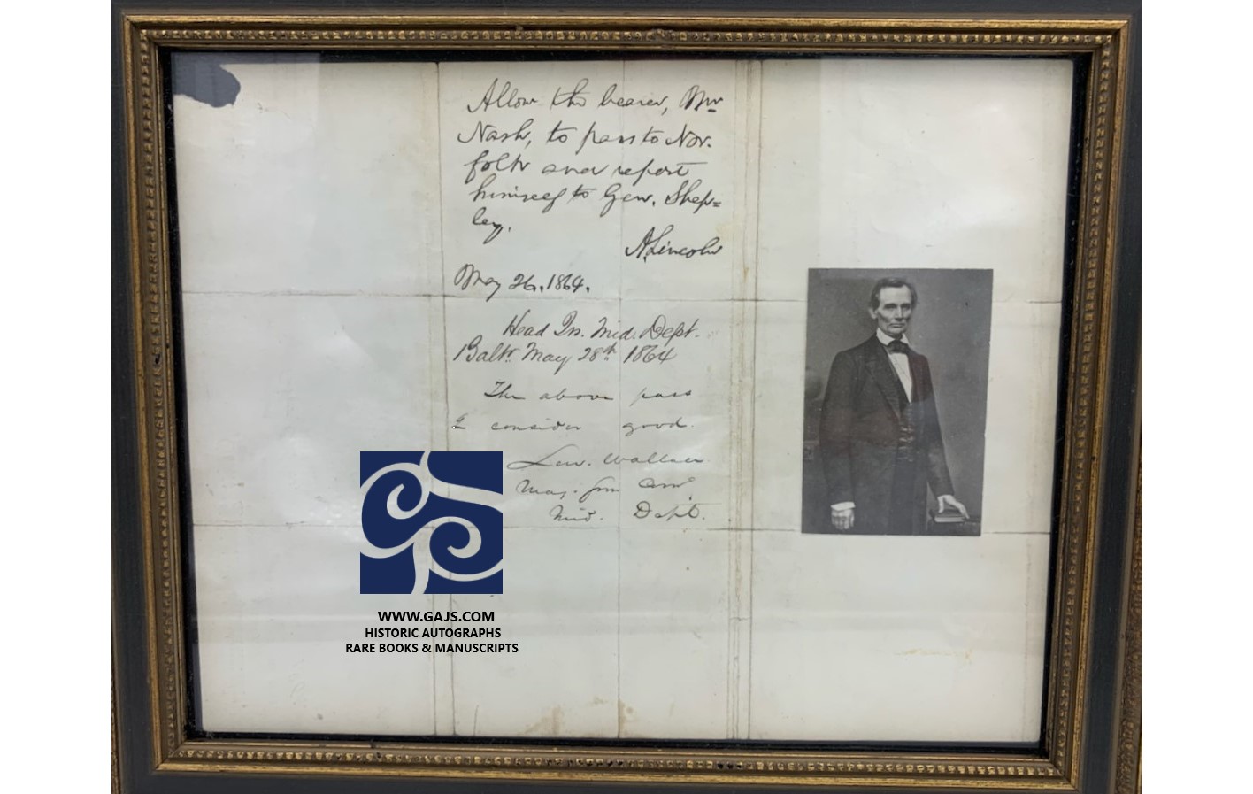 ABRAHAM LINCOLN ~~ CIVIL WAR DATED AUTOGRAPH ENDORSEMENT SIGNED, AS ...