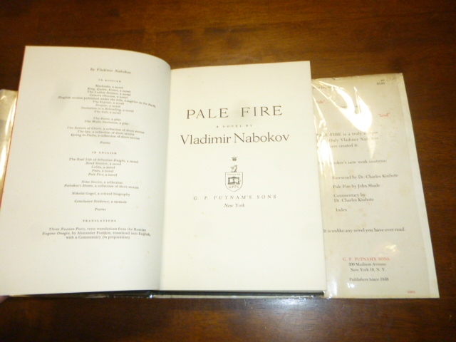 Pale Fire by Nabokov, Vladimir: Near Fine Hardcover (1962) First ...