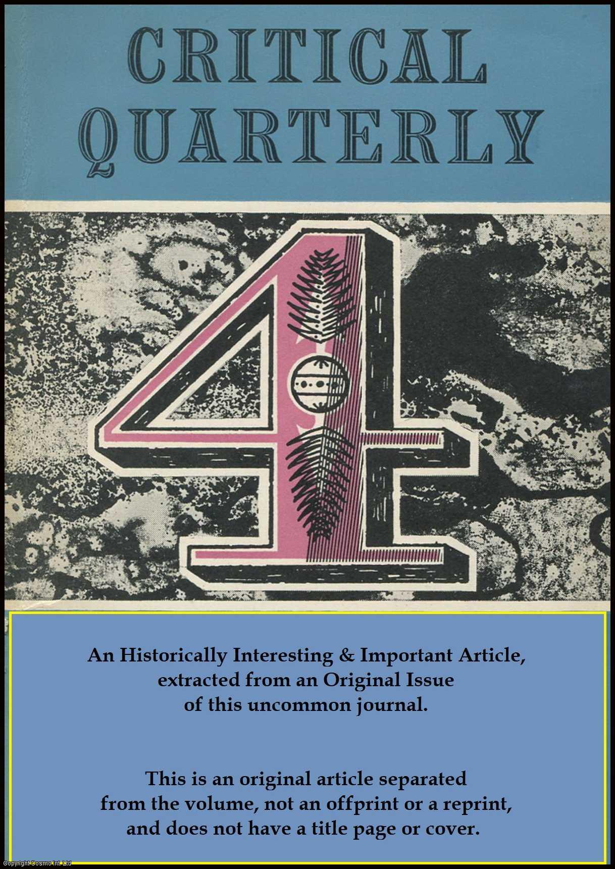 Utopia and Dystopia. An original article from Critical Quarterly, 1982 ...
