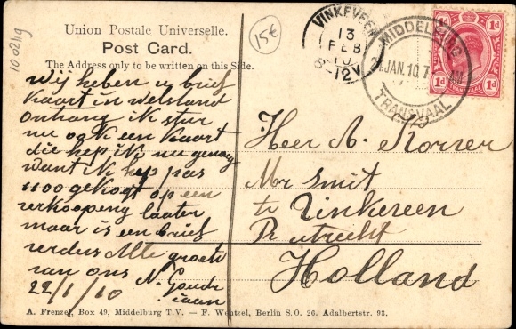 Ansichtskarte / Postkarte Middelburg Transvaal Mpumalanga Südafrika ...