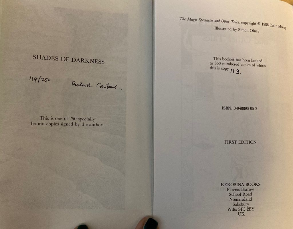 Shades of Darkness, and The Magic Spectacles and Other Tales The photos ...