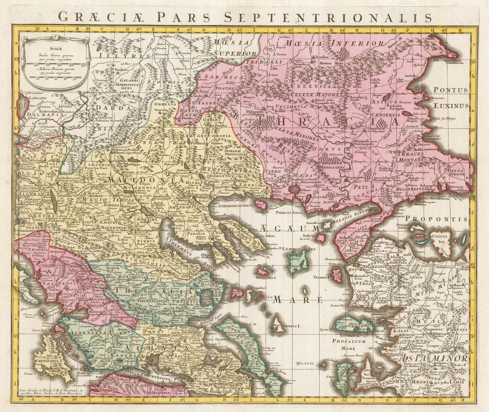 Graeciae Antiquae Designatio Nova. by SEUTTER, Matthäus.: (1760) Map ...