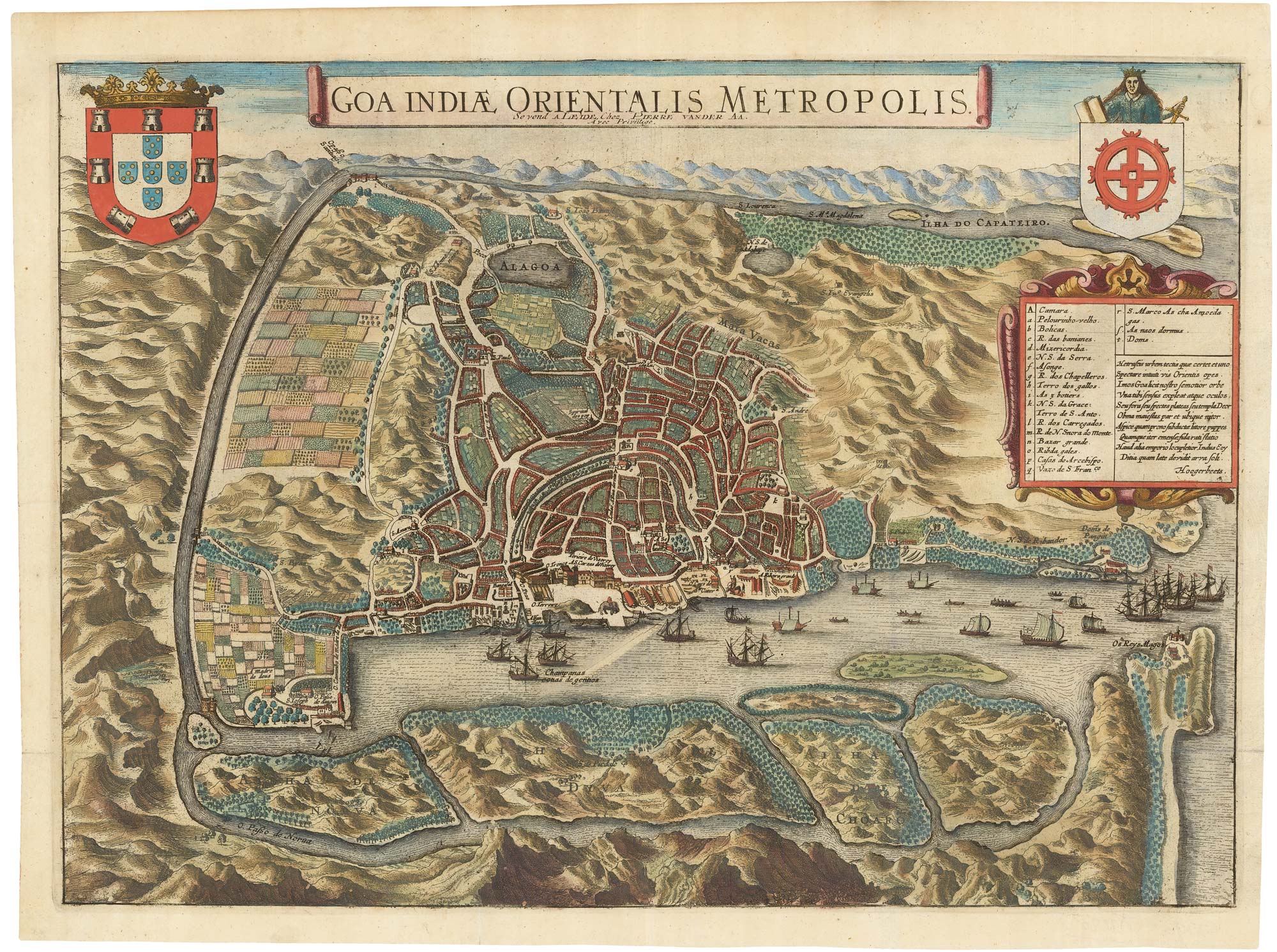 Goa Indiae Orientalis Metropolis. by LINSCHOTEN, Jan Huygen van.: (1720 ...