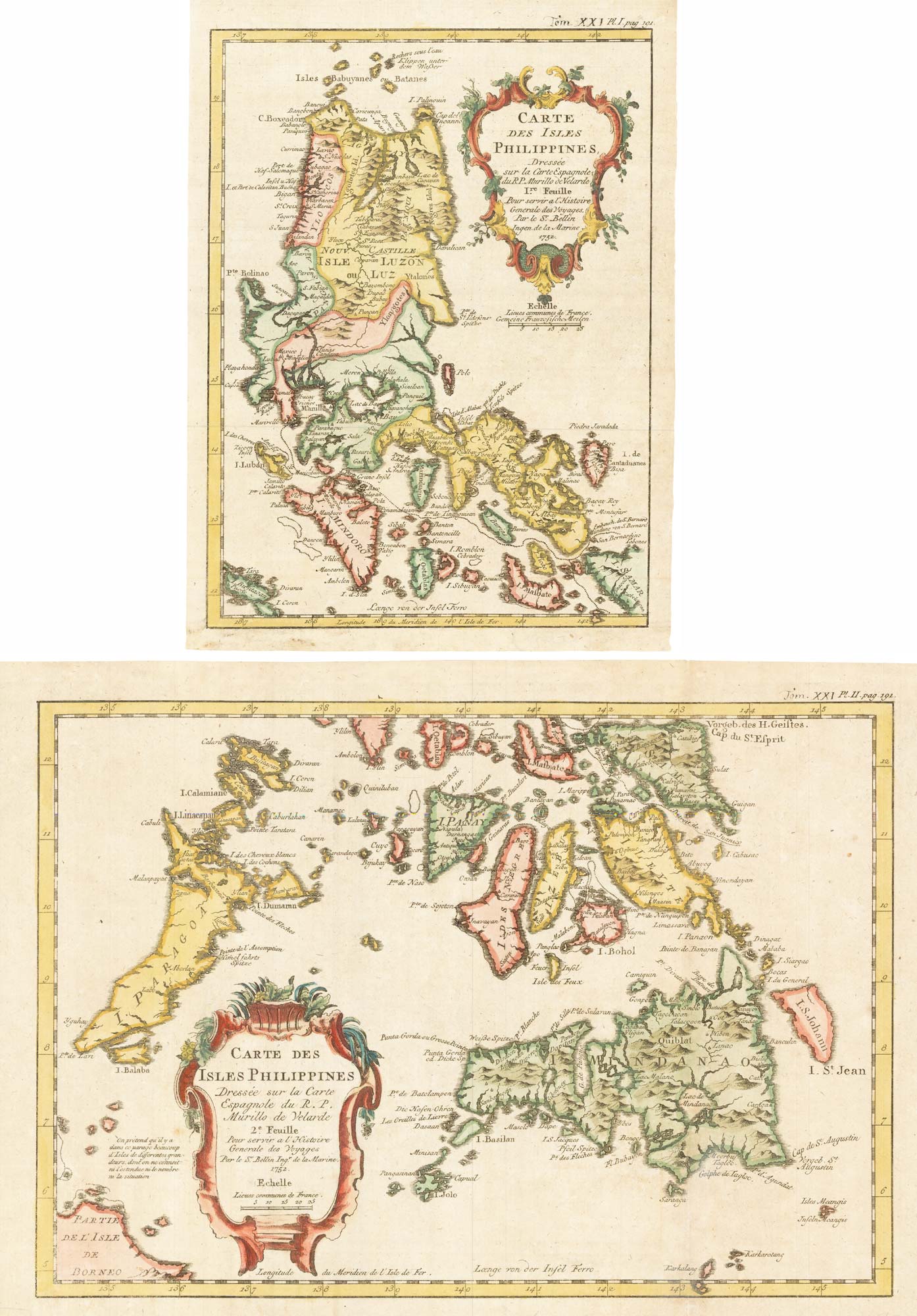 Carte des Isles Philippines. 1.re Feuille. [&] Carte des Isles ...