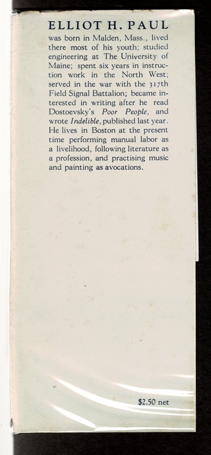 Impromptu: a Novel in Four Movements by Paul, Elliot: Hard Cover (1923 ...