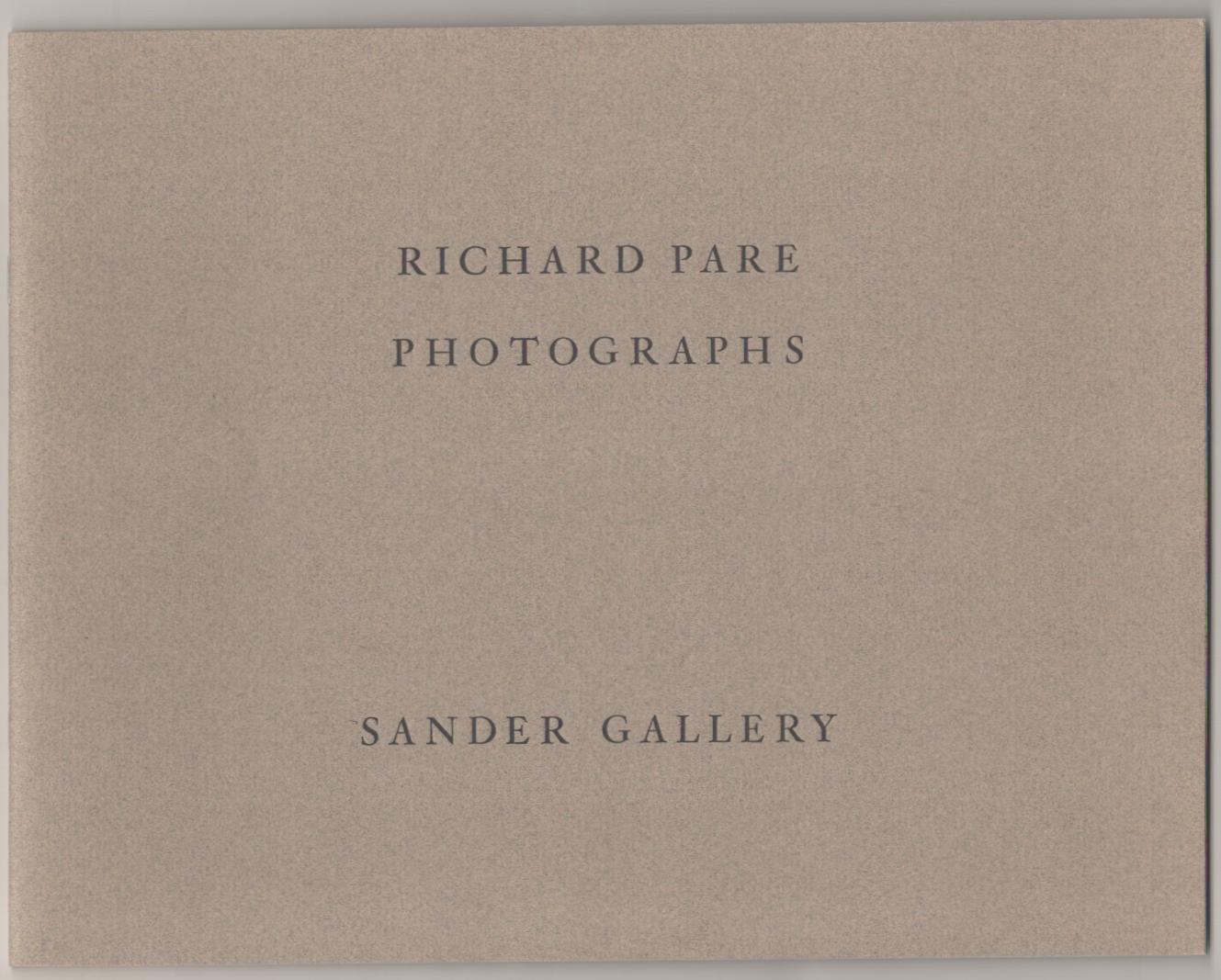 Richard Pare: Photographs by PARE, Richard: (1986) | Jeff Hirsch Books ...