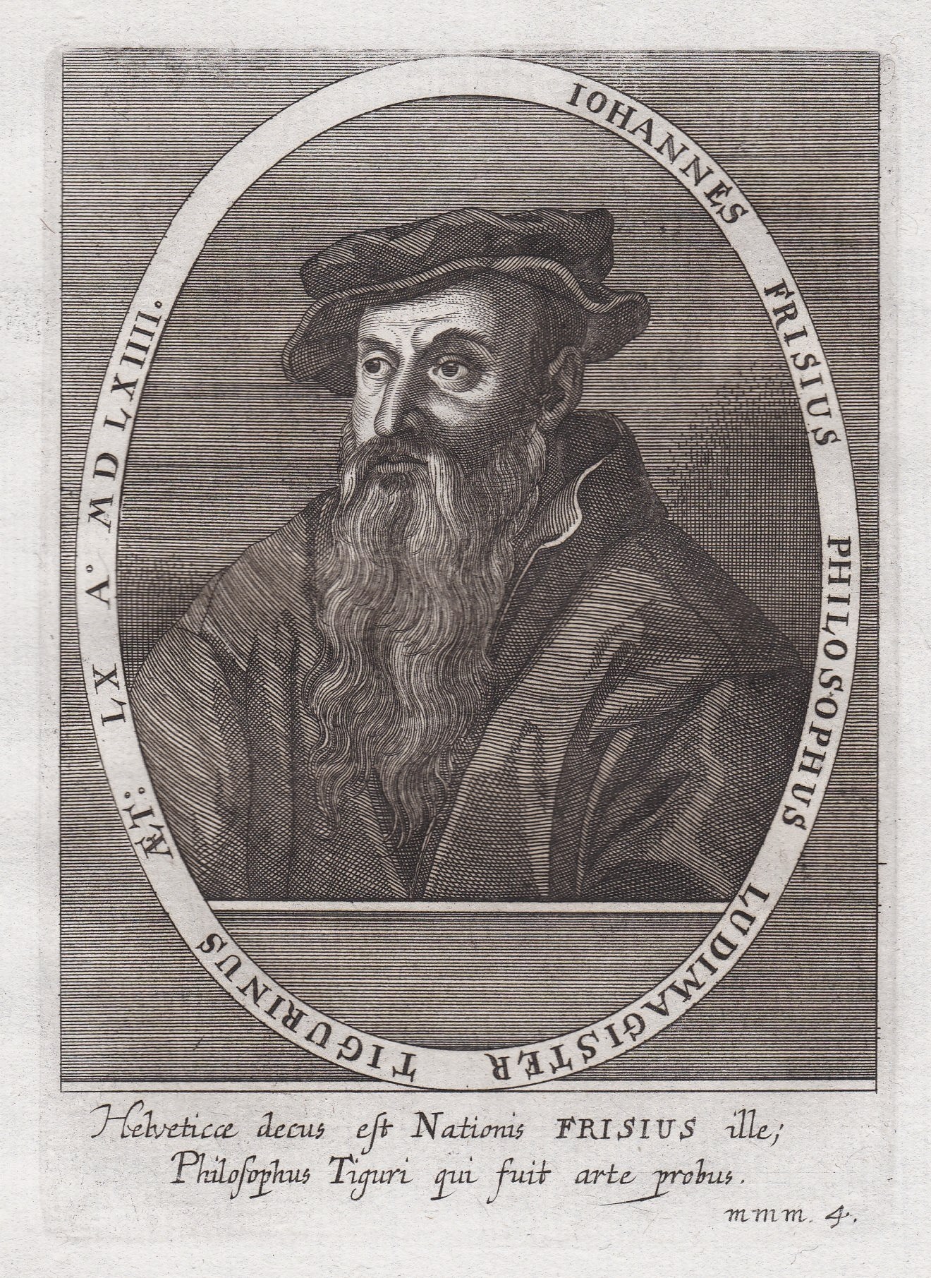 "Iohannes Frisius Philosophus." - Johannes Fries (1505-1565) Schweizer Lutherischer Theologe ...