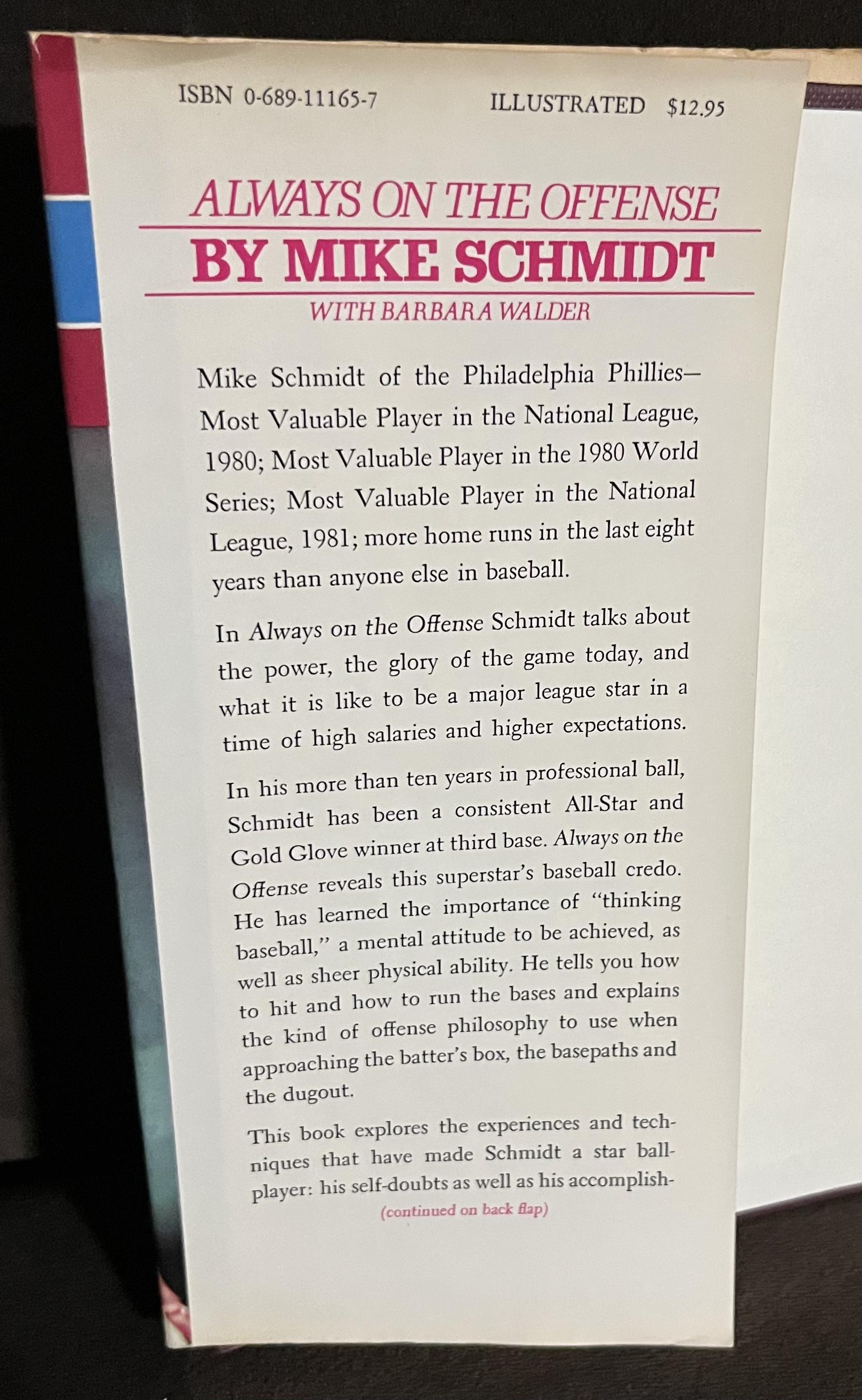 Always on the Offense by Schmidt, Mike; Walder, Barbara: Near Fine ...