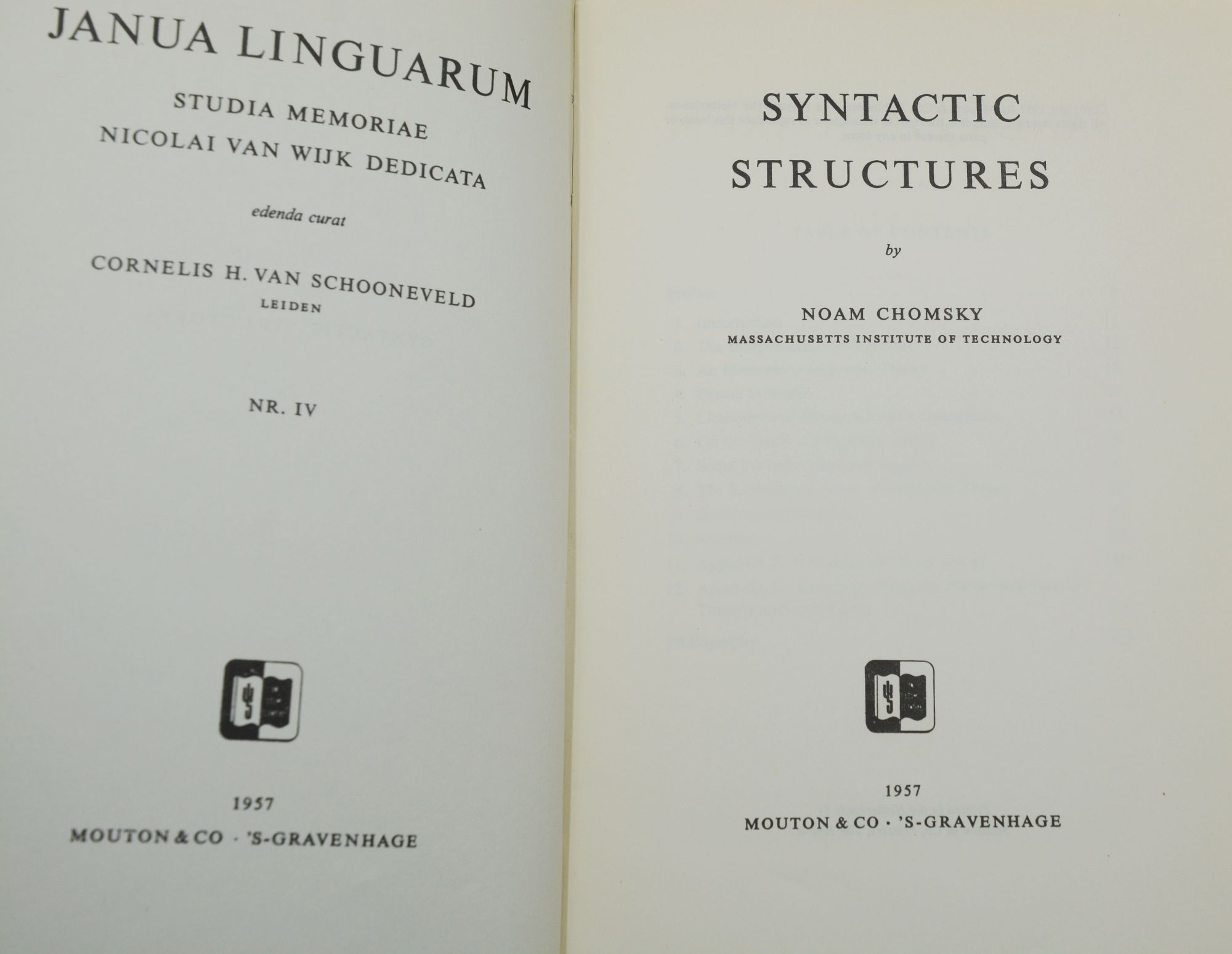 Syntactic Structures By Chomsky Noam 1957 First Edition Burnside