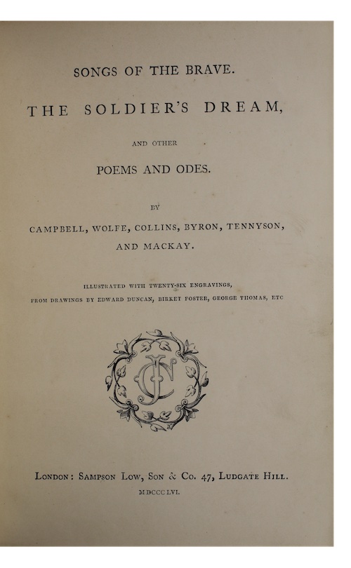 Songs of the brave. The soldier's dream, and other poems and odes by ...