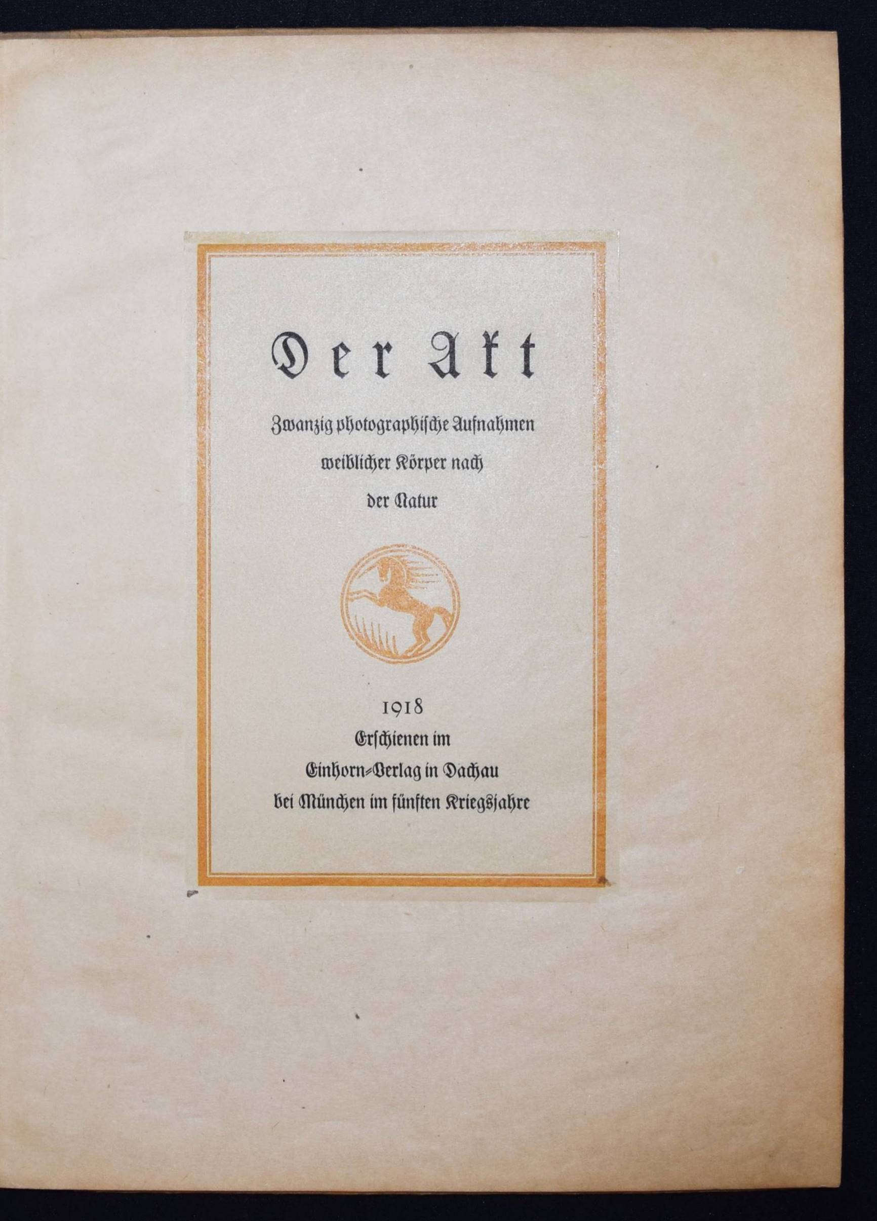 Der Akt. Zwanzig photographische Aufnahmen weiblicher Körper nach der ...