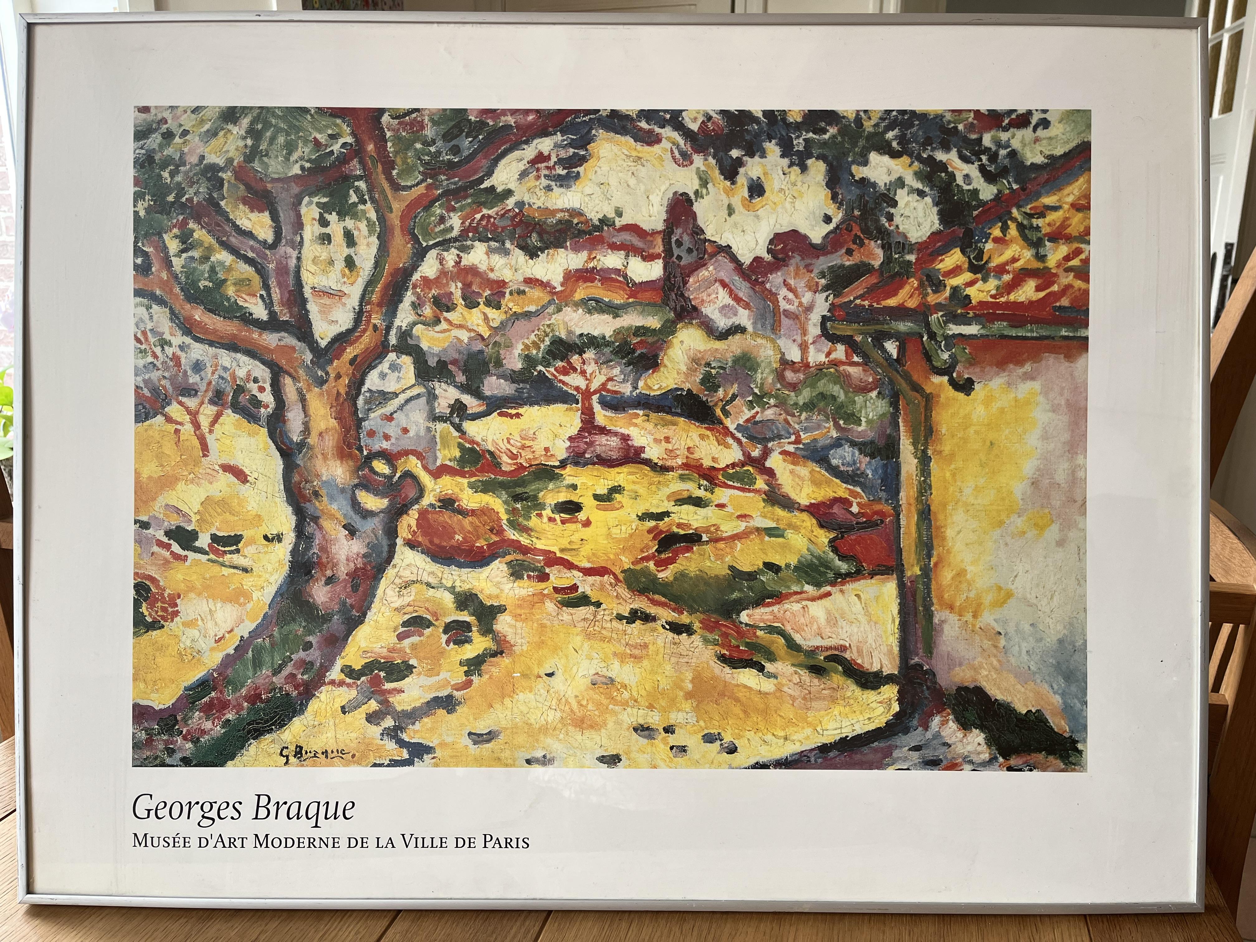 Offset lithograph after Georges Braque "L'Olivier près de l'Estaque" by ...