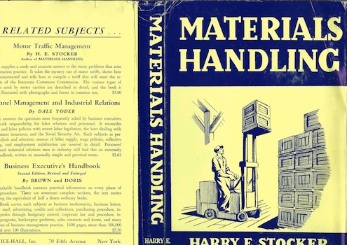 Materials Handling, Second edition. (Dust Jacket Only, No Book) by ...