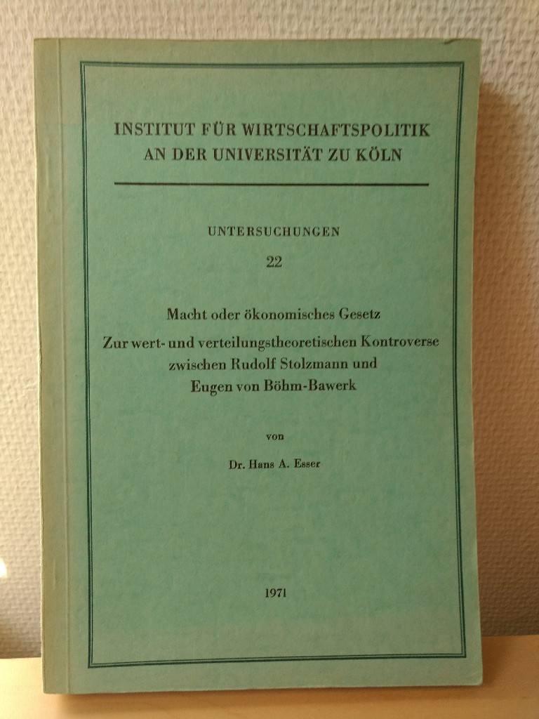 Macht oder ökonomisches Gesetz. Zur wert- und verteilungstheoretischen ...