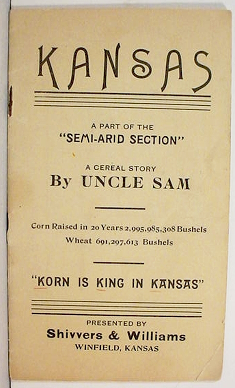 Kansas / A Part Of The / "Semi-Arid Section" / A Cereal Story / By ...