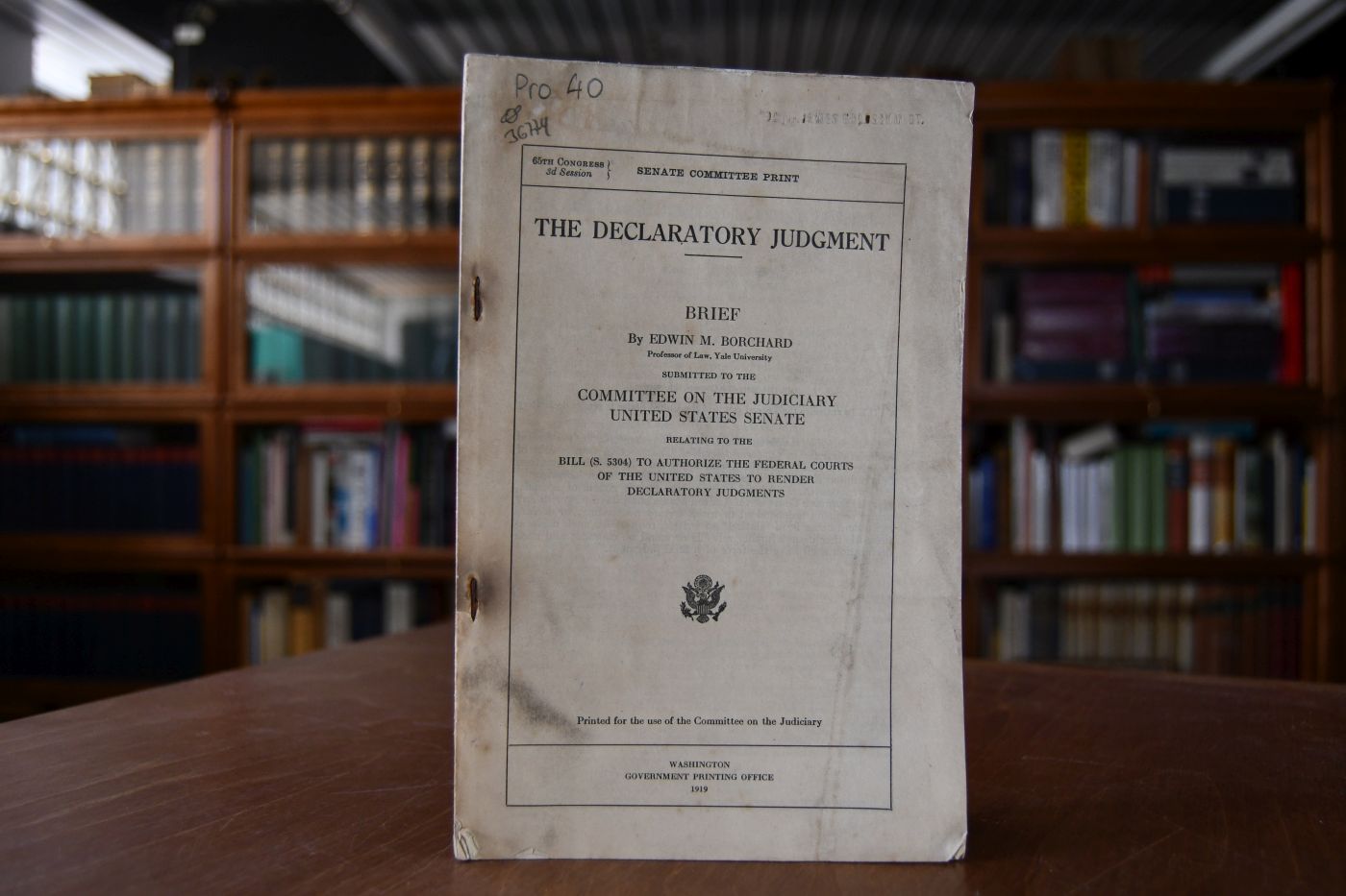 The declaratory Judgment - A needed procedural reform. Bill (S. 5304 ...