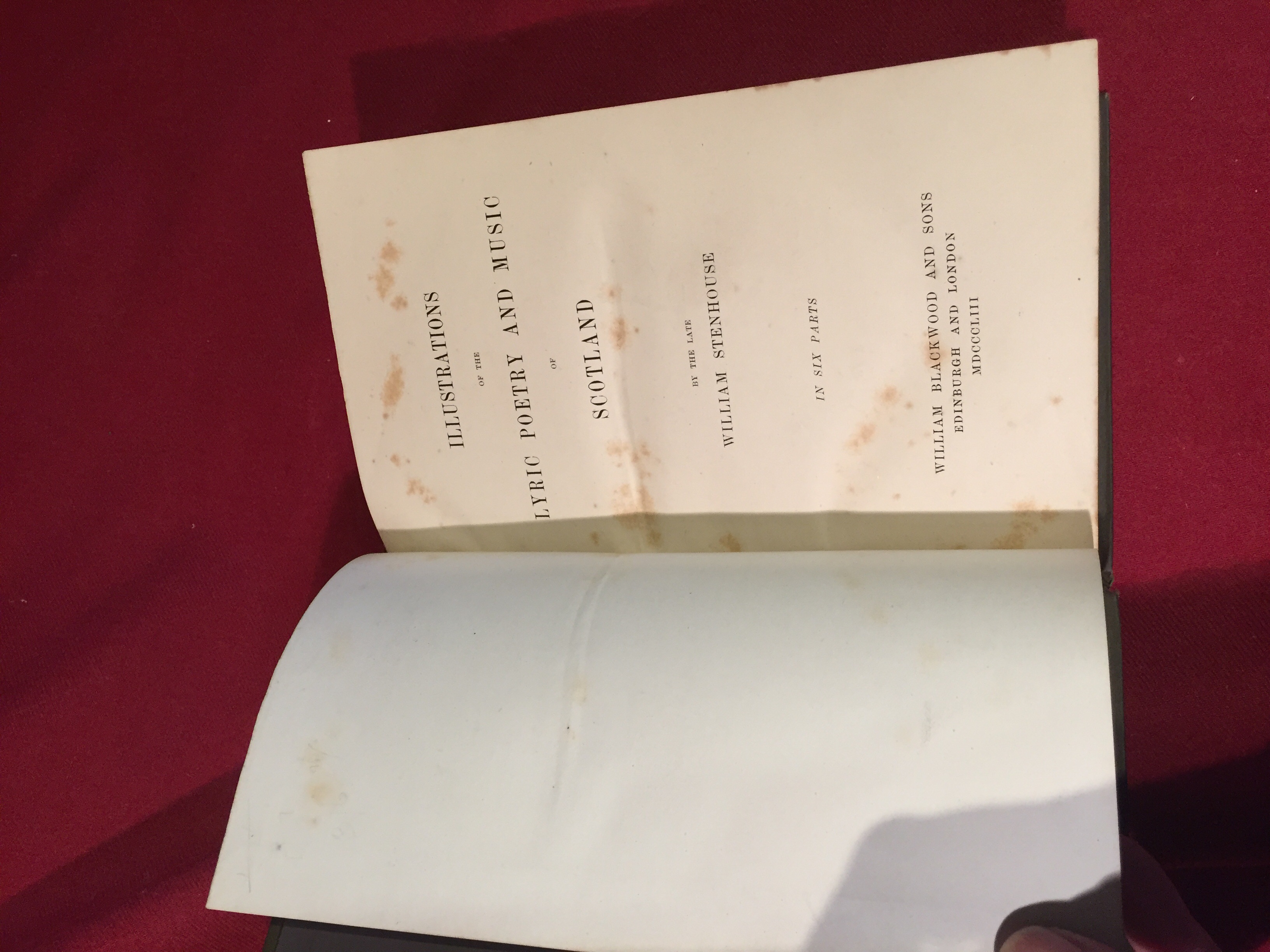 Illustrations of the Lyric Poetry and Music of Scotland. In six parts ...