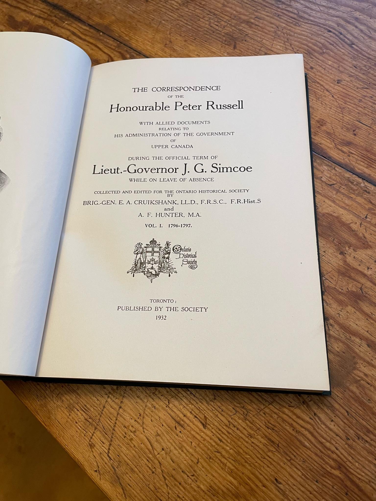 The Correspondence Of The Honourable Peter Russell With Allied ...