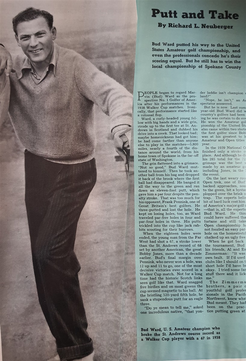 Article: Putt and Take "Bud Ward Putted Himself to the US Amateur Golf ...