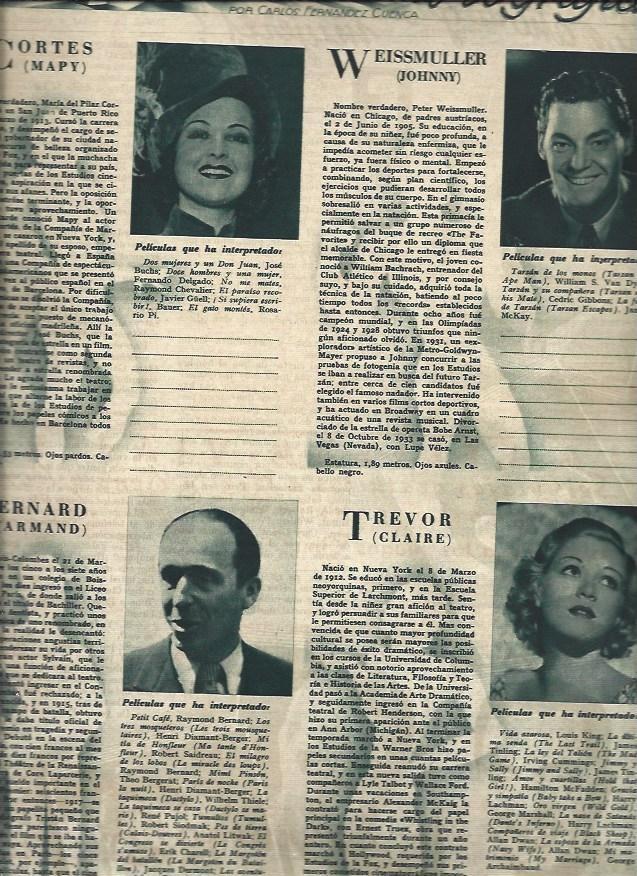 LAMINA 31257: Mapy Cortes, Johnny Weissmuller, Armand Bernanrd y Claire ...