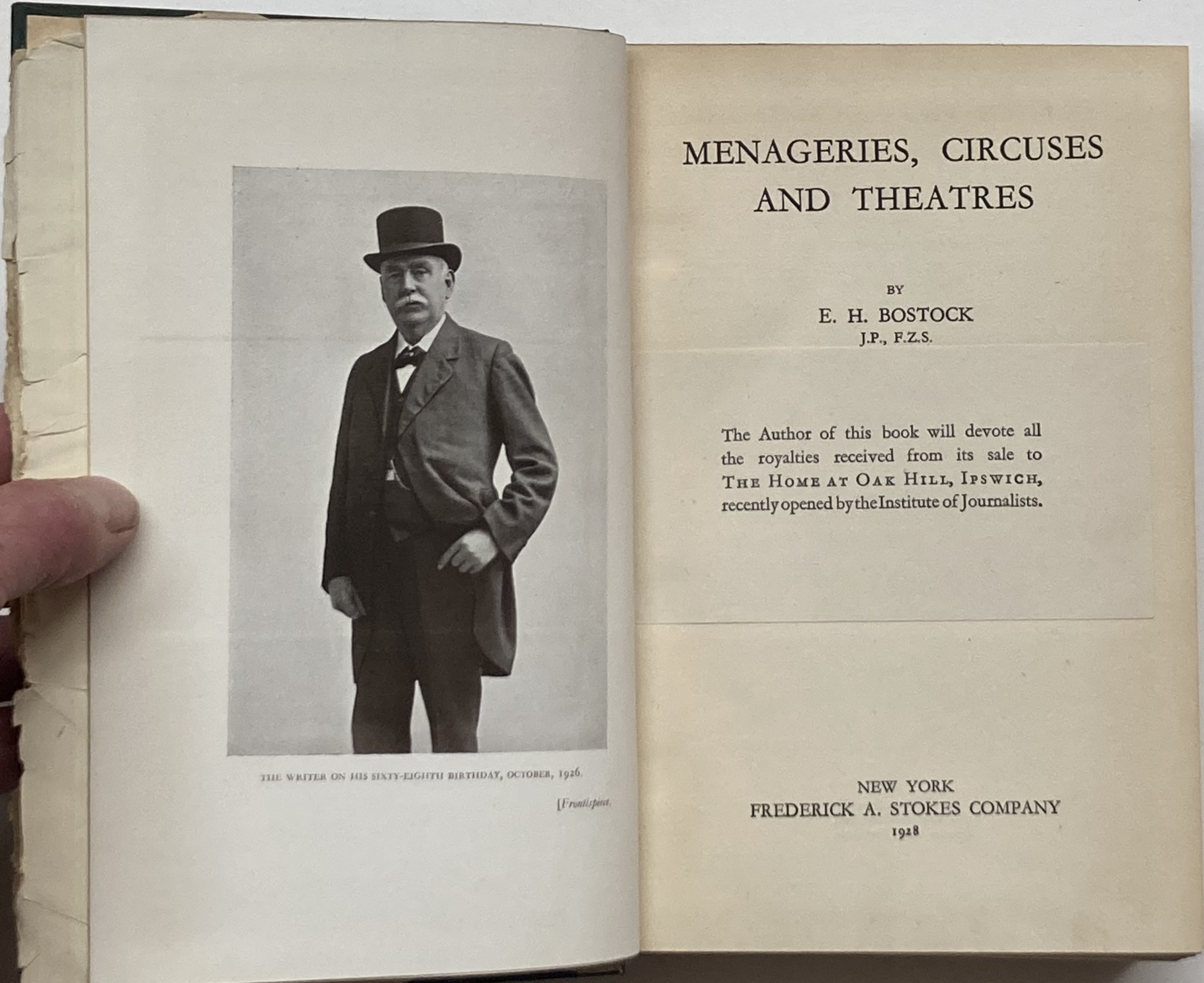Menageries, Circuses and Theatres by Bostock, E. H.: Very Good ...