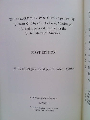 The Stuart C. Irby story by Brinson, Carroll: Good Hardcover First ...