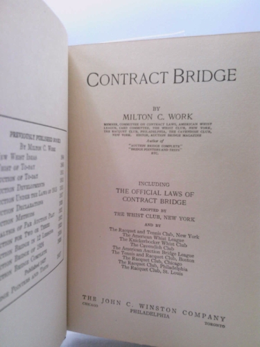 Contract Bridge including The New Official Laws & Count of Contract ...