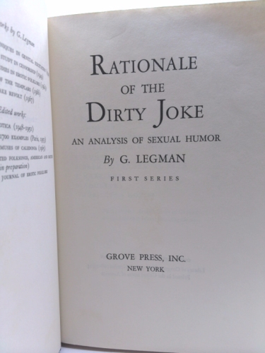 Rationale of the Dirty Joke Analysis of Sexual Humor First Series by G ...