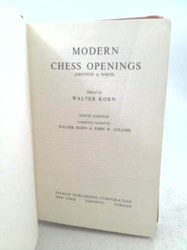 Modern Chess Openings: 9th Ed. by Walter Korn; John W. Collins: Fair ...