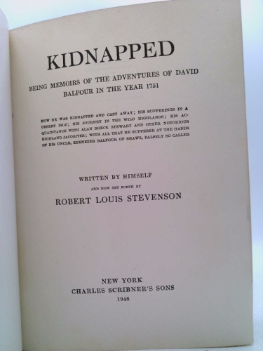 Rare 1952 Robert Louis Stevenson KIDNAPPED N.C. Wyeth Illustrations ...