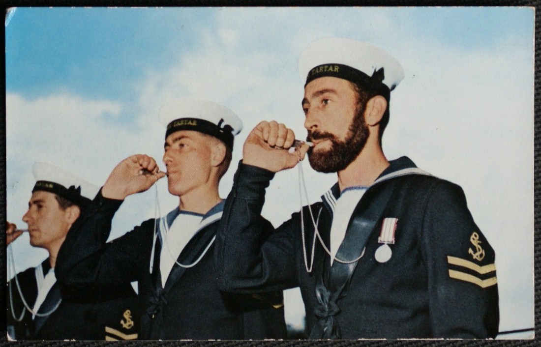 Royal Navy Postcard Piping The Side by J Salmon Sevenoaks Kent ...