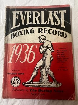 EVERLAST BOXING RECORD, 1936 von GEORGE WINN, EDITOR: Good Soft cover ...