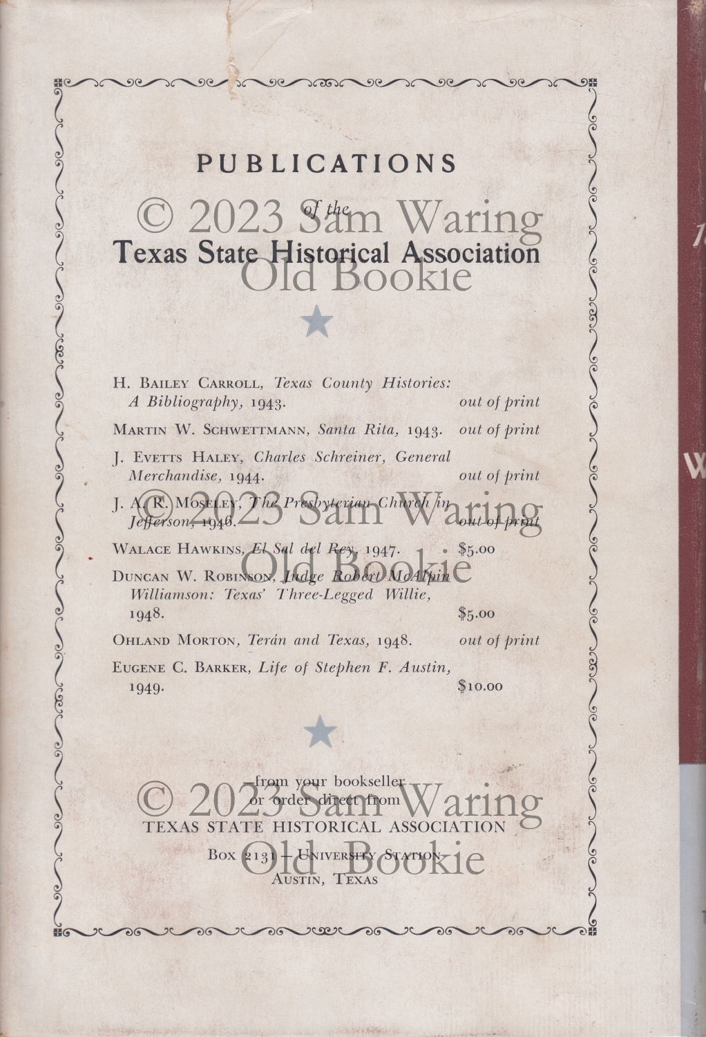 Check list of Texas imprints 1846 - 1860 by Winkler, Ernest W ...