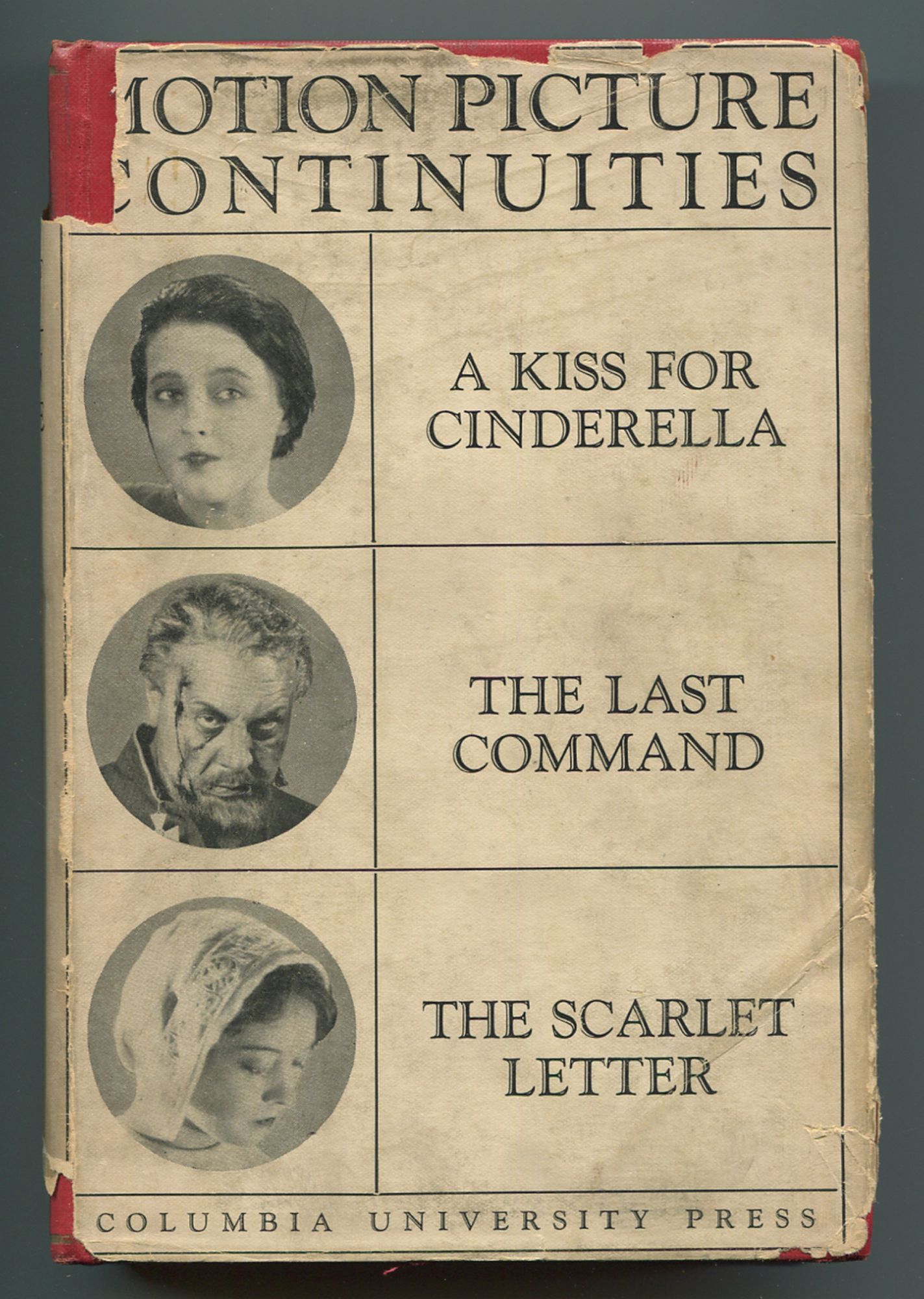 Motion Picture Continuities: A Kiss for Cinderella, The Last Command ...