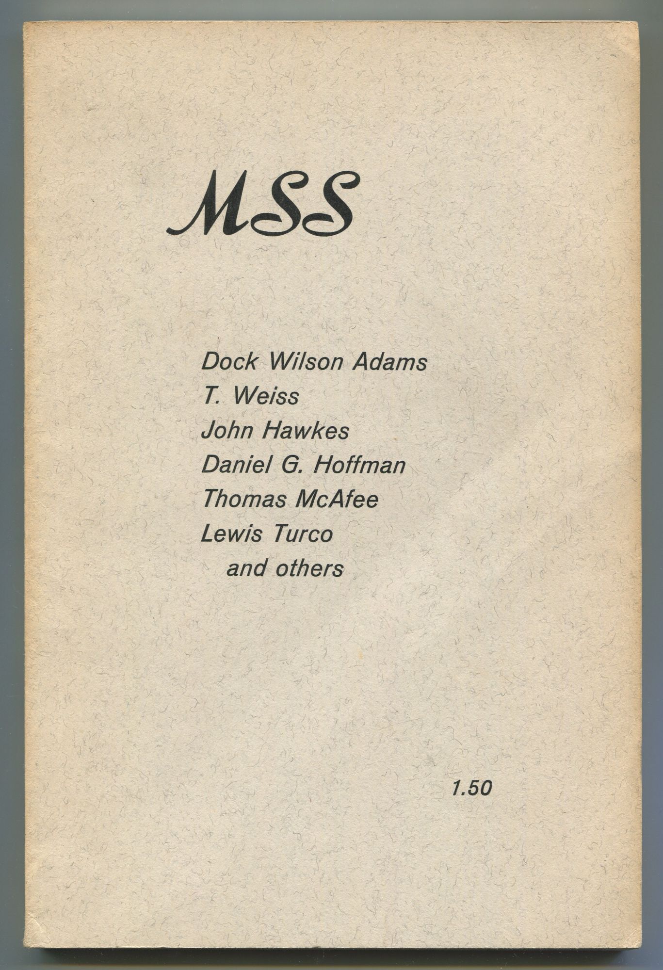 MSS: Short Novels, Stories, Poems, Drama, Art - Volume I, Number 2 ...