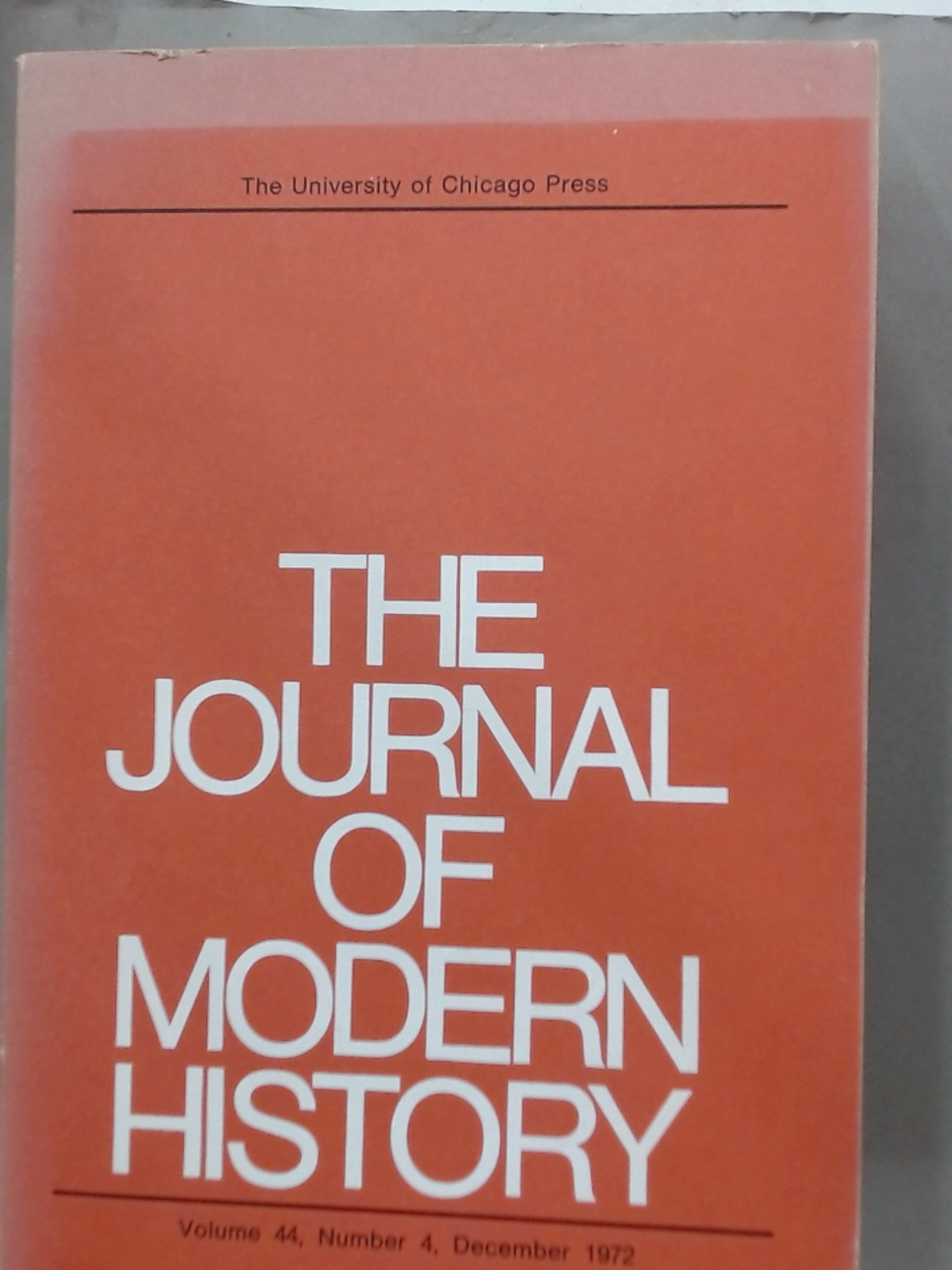 History with a French Accent. Special Issue of Journal of Modern ...
